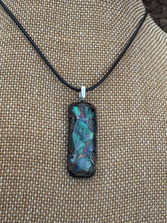 Pendant Multi textured Glass – Karen Casey Fused Glass Designs
